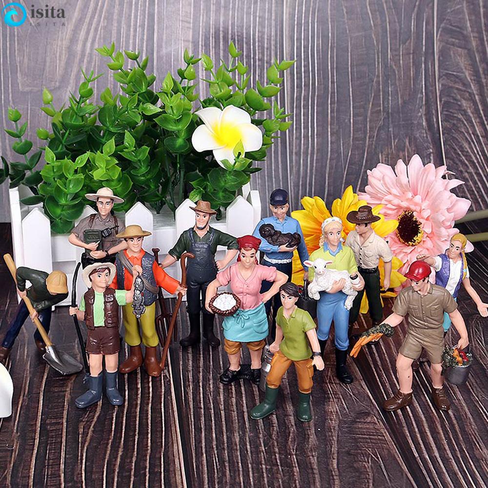 ISITA Educational Farmer People Model Modern Home Decoration Farm Human ...