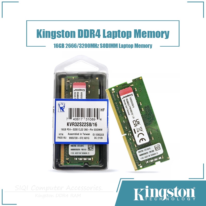 Kingston Notebook 16GB DDR4 2666/3200MHz RAM 1.2V 260Pin SODIMM Laptop Memory | Shopee Philippines