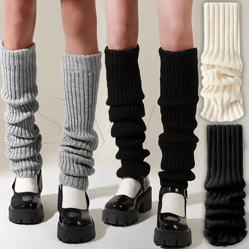 Autumn Winter 40cm 50cm 70cm Lengthened Leg Warmers Dress Socks College ...
