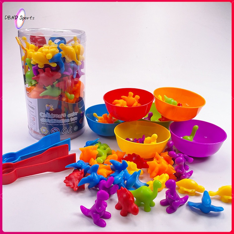 Dinosaur Color Sorting Matching Game Montessori Early Children ...