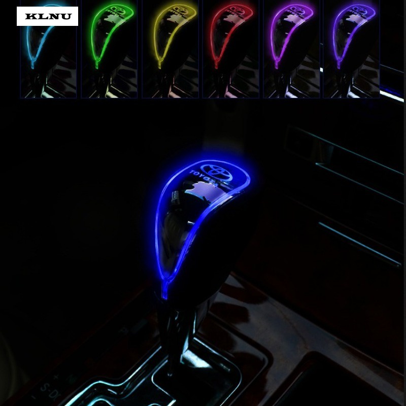 KLNU Toyota Touch Activated Multi-color Gear Shift Knob LED Light Car ...