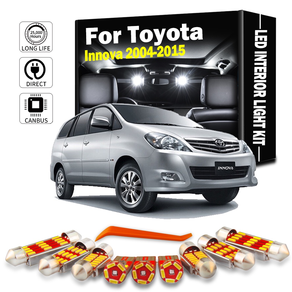 10Pcs LED Interior Map Dome Trunk License Plate Light Kit For Toyota ...