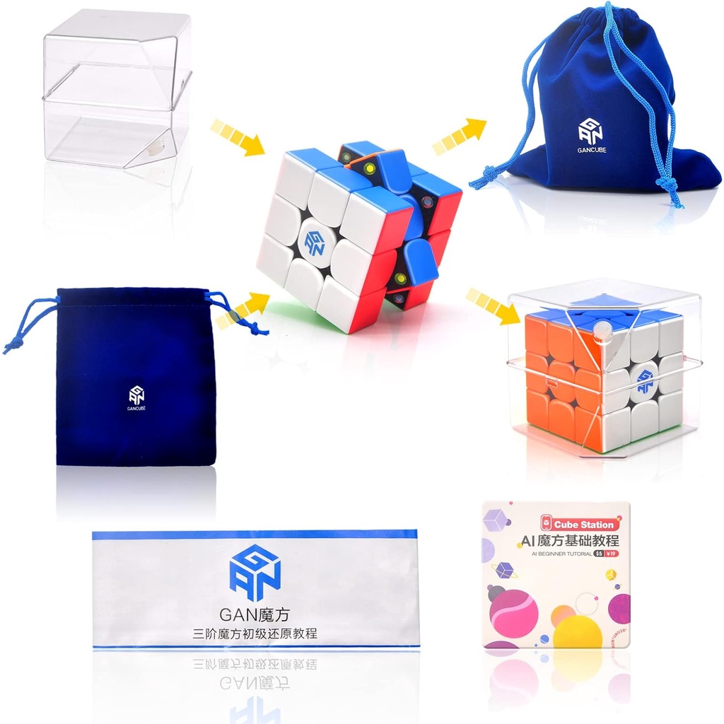 GAN 356 M 3x3 Cube Magnetic Speed Cube,3x3x3 Smooth and Fast Magic Cube ...