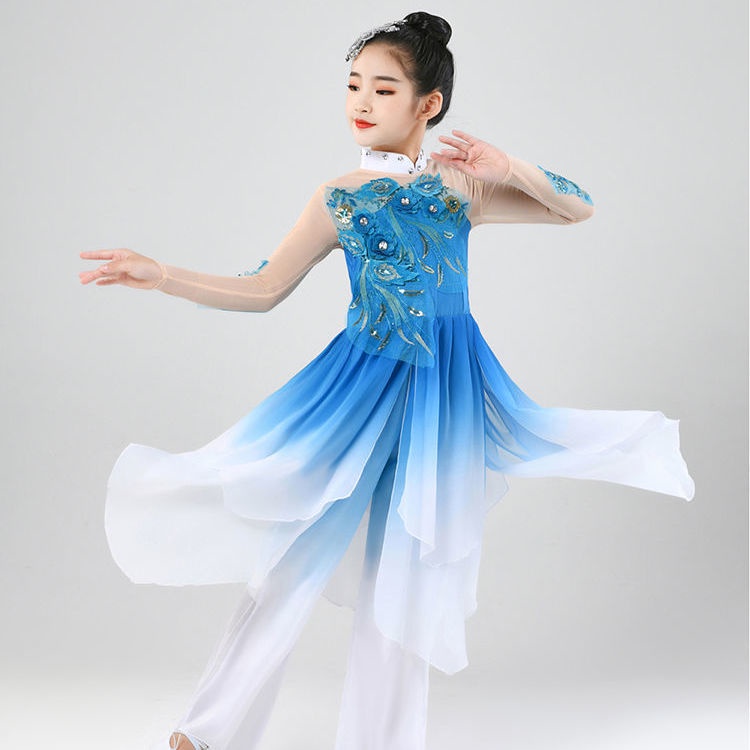 Children Jasmine Dance Costume Yangko Costume Fan Dance Folk Dance ...