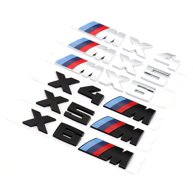 For BMW logo X1M X2M X3M X4M X5M X6M X7M X8M letter rear trunk sticker ...