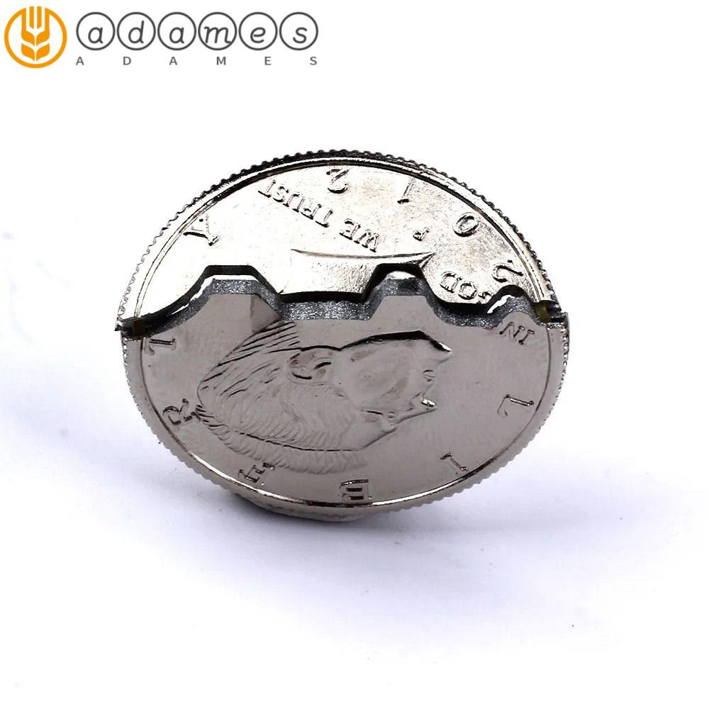 ADAMES Magic Ripped Coin, Gimmick Prop Illusion and Restored Coin Magic ...
