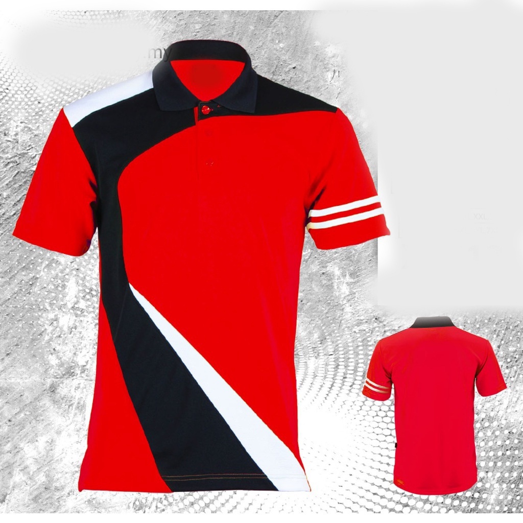Full sublimation Polo-shirt uniform couple set red version2 | Shopee ...