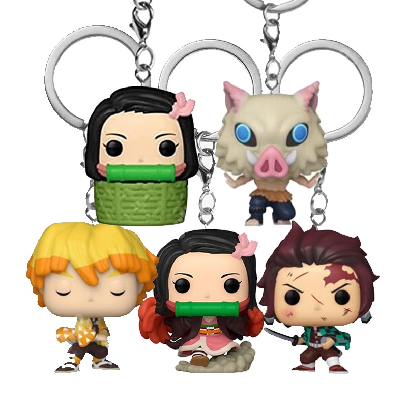Funko POP Demon Slayer Keychain Kamado Tanjirou Kamado Nezuko Hashibira ...
