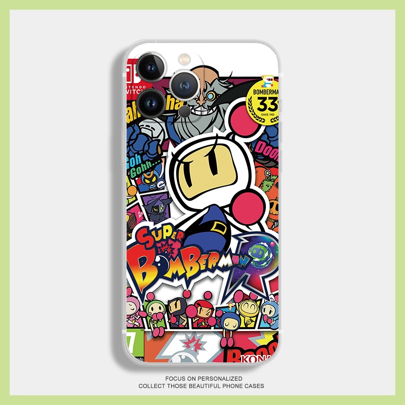 Cute cartoon animation Bomberman Dojo Case Compatible for iPhone 14 13 ...