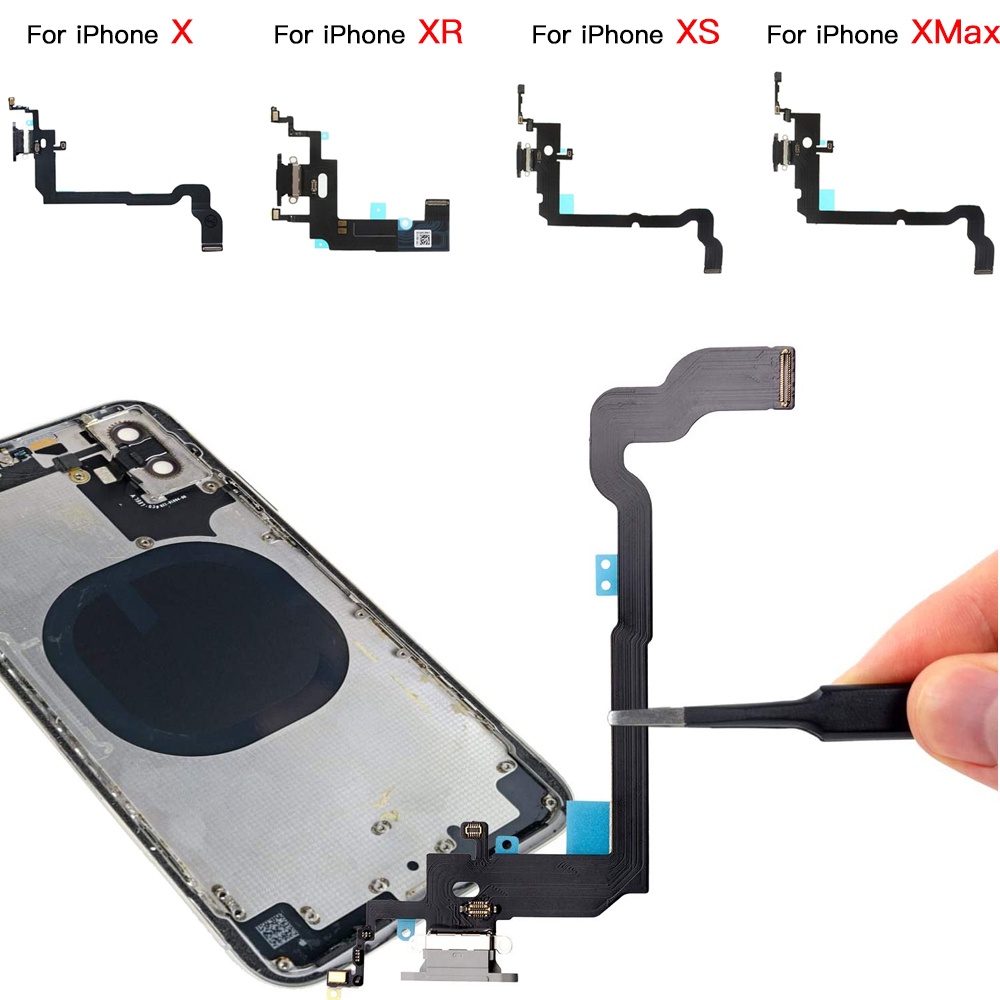 Charger Dock Flex Cable For iPhone X XR XS 11 Pro Max Charging Port ...