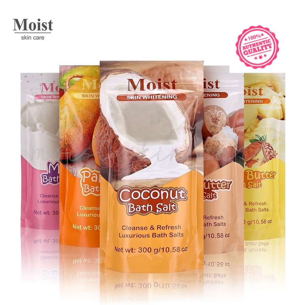 Moist Skin Whitening Salt 300g Scrub Bath Cocoa Butter Cleanse ...