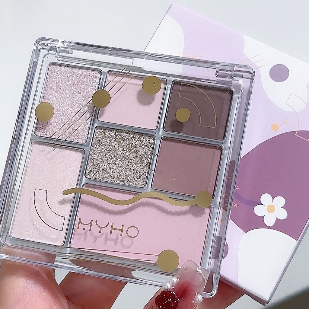 Seven Color Eyeshadow Palette Pearlescent Taro Earth Color Matte Makeup ...