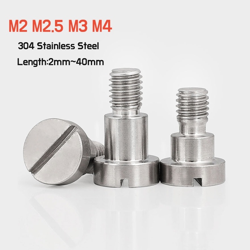 Slotted Shoulder Screws M2 M2.5 M3 M4 304 Stainless Steel Step Screw ...