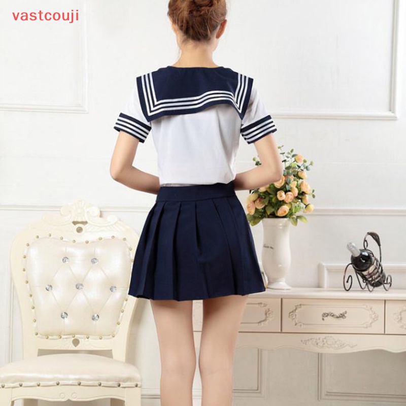 vastcouji 3Pcs Japanese School Uniforms Anime COS Sailor Suit JK ...