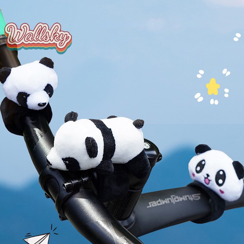 Wallsky> Panda Dolls Plush Motorcycle Panda Decor Motorcycle Handlebars ...