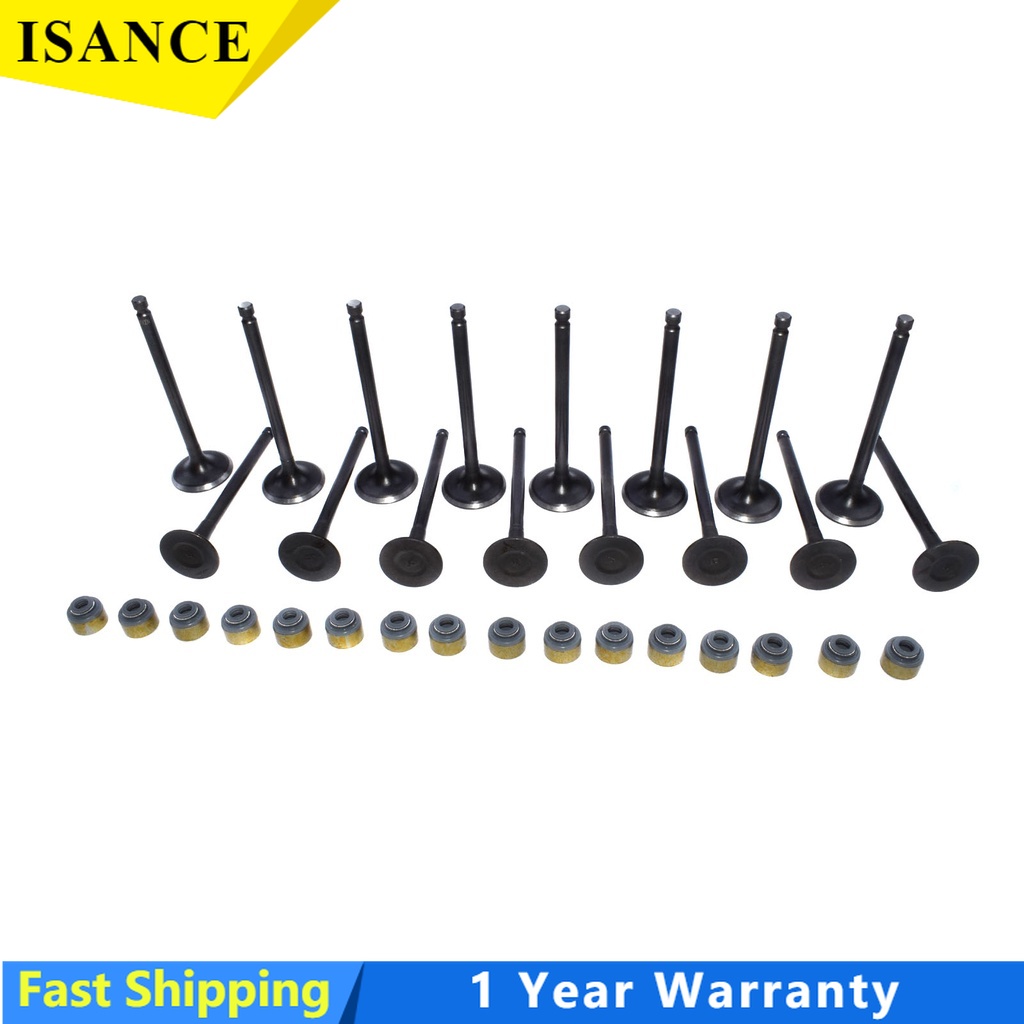 Intake &Exhaust Valve Kit W/ Valve Stem Seals For Hyundai Accent Kia ...