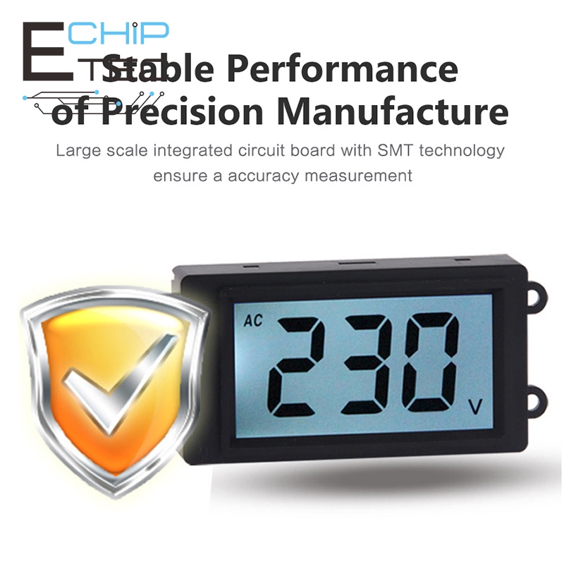 1PCS LED LCD Display Industrial Voltage Tester Dashboard AC Digital 2 ...