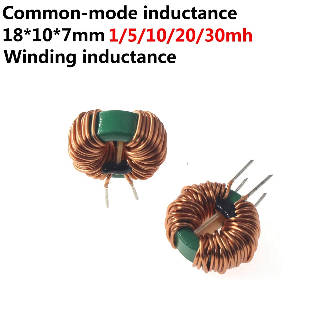 5PCS Common-mode inductor 1/5/10/20/30MH 18 * 10 * 7 input filter inductor, common-mode ring ...