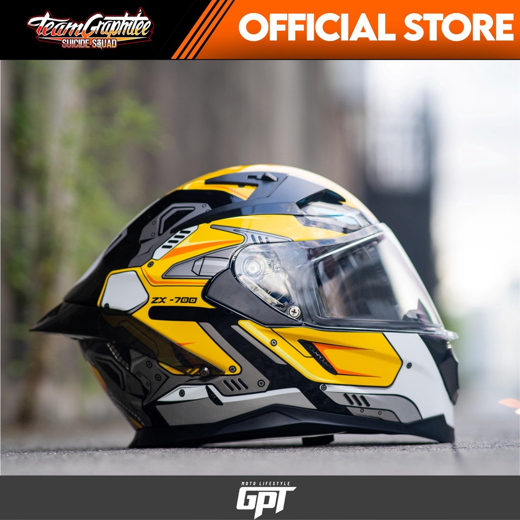 RYZEN HELMET ZX-700 CYBORG (Full Face Dual Visor) | Shopee Philippines