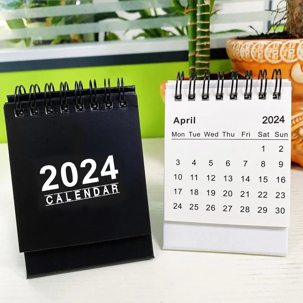 2024 Simple Style Mini English Table Calendar/Portable Student ...