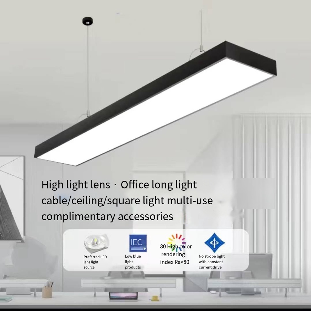 Modern Led Linear Light Office Light Pendant Lights Chandelier Ceiling ...
