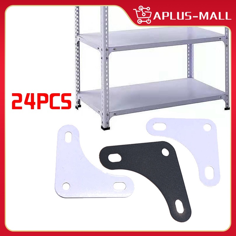 24Pcs Slotted Angle Bar Corner Plate Angle Iron With Hole For Goods ...