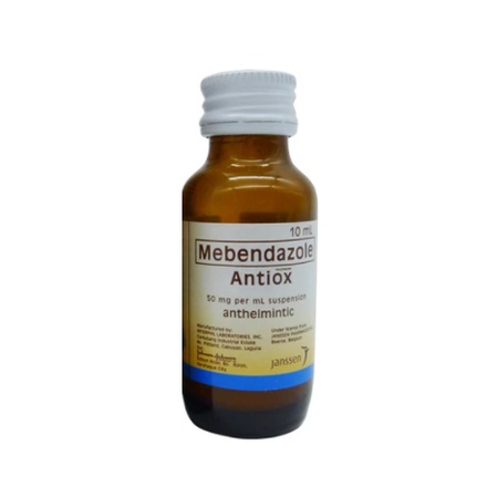 Antiox mebendazole 50 mg/ml chocolate flavored oral suspension 10 ml ...