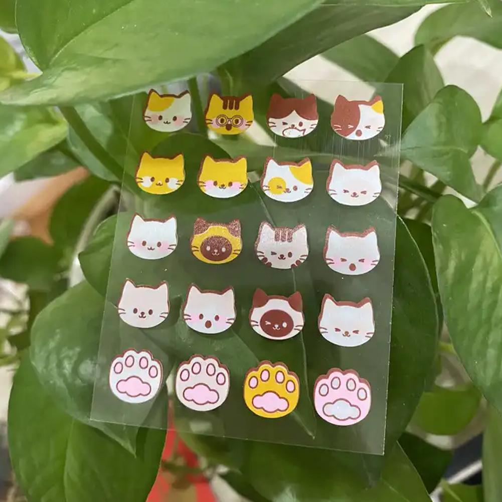 20pcs Colorful Cat Acne Patch Cartoon Hydrocolloid Pimple Sticker Y2K ...