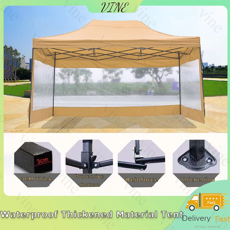 Retractable Tent Heavy Duty with Side Cover 3x3/3x4.5M Foldable Outdoor ...