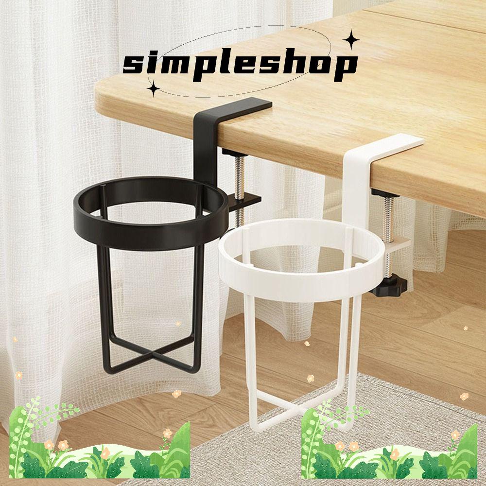 SIMPLE Desk Cup Holder, Metal Anti Spill Cup Storage Rack, Portable ...