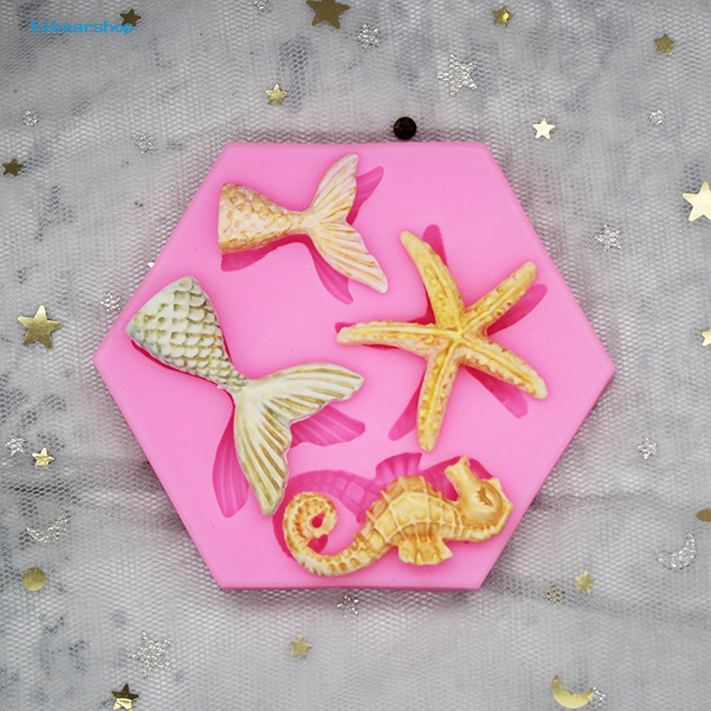 HIK-Cake Mold Healthy Soft Lightweight Marine Life Shape Mold Chocolate ...