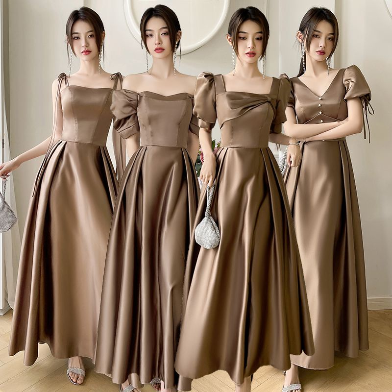 Moucha Mousse Dress Pantone Color Of Year 2025 Coffee Bridesmaid ...