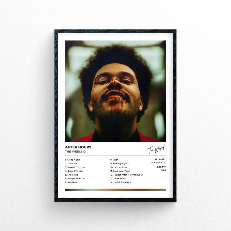 The Weeknd - After Hours Unframed Poster Print | Polaroid Style | Album ...