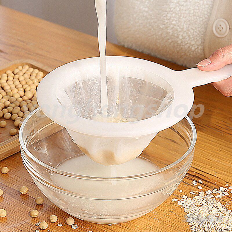 Reusable Nylon Fine Colander Mesh Sieve Strainer with Handle Honey ...