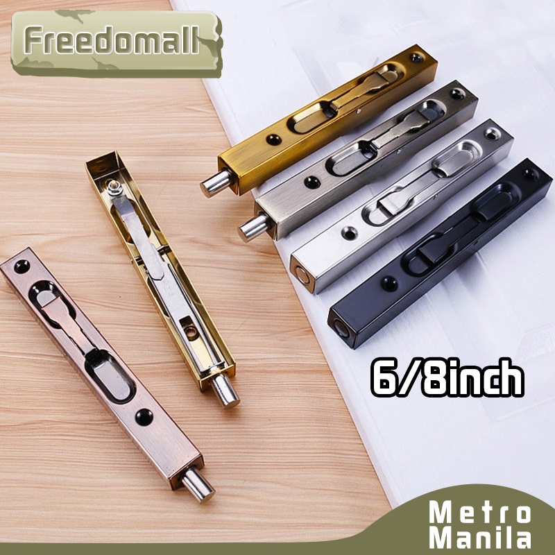 6/8 Inch Fire Proof Brushed Security Bolt Door Guard Flush Locks ...