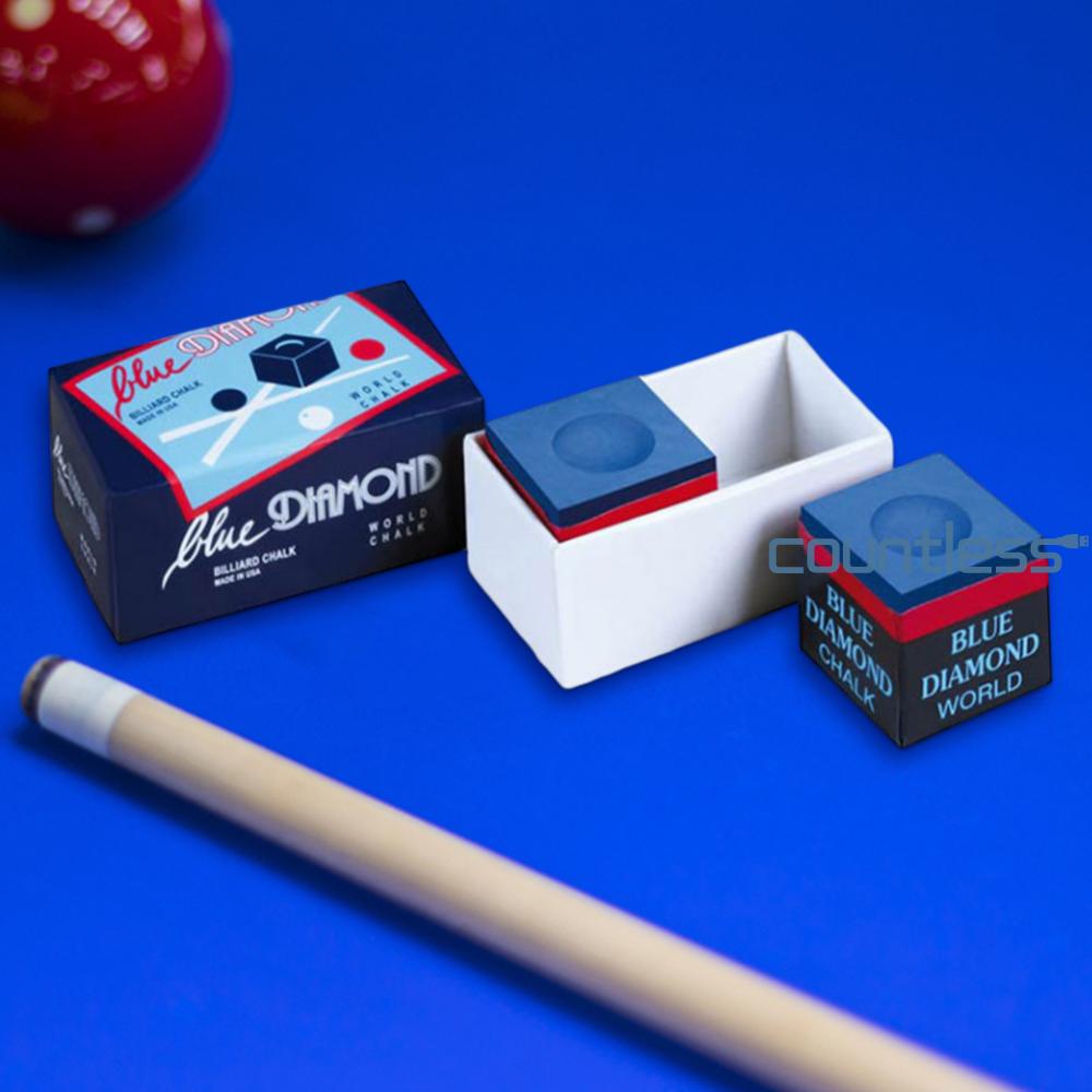 2pcs Billiard Cue Chalk Portable Blue Snooker Billiards Chalks ...