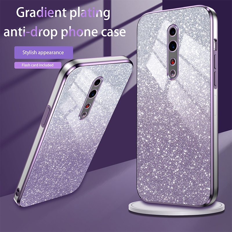 For OPPO Reno Z Case Shockproof TPU Electroplated Glitter Phone Casing ...