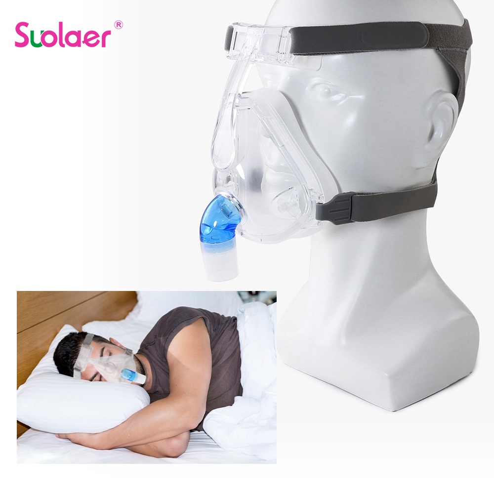 Reusable CPAP Full Face Mask Auto CPAP BiPAP Accessories with Headgear ...