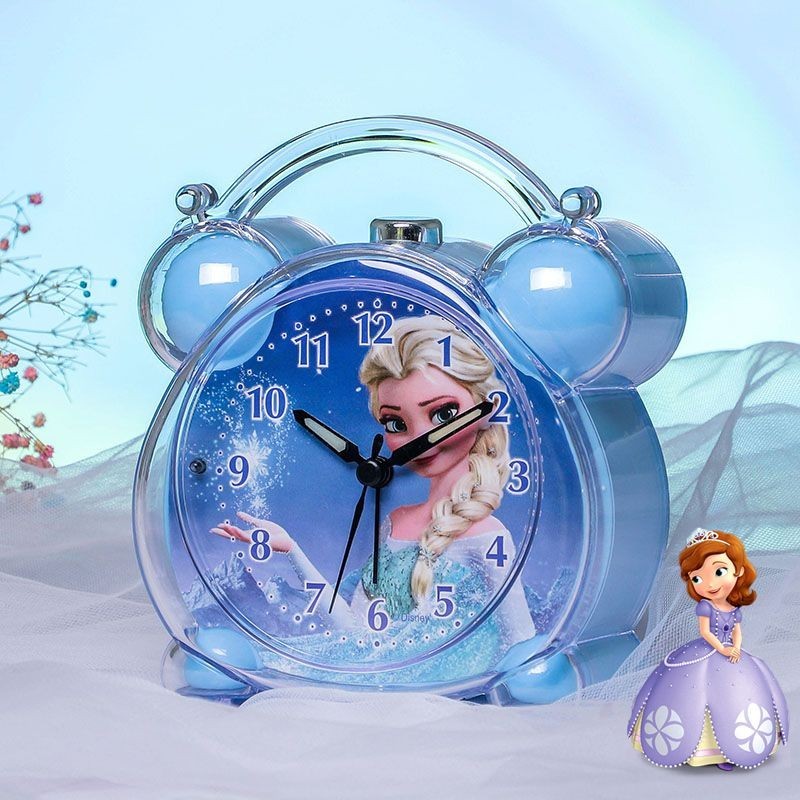 Frozen Elsa Children Alarm Clock Student Cute Cartoon Bedside Music ...