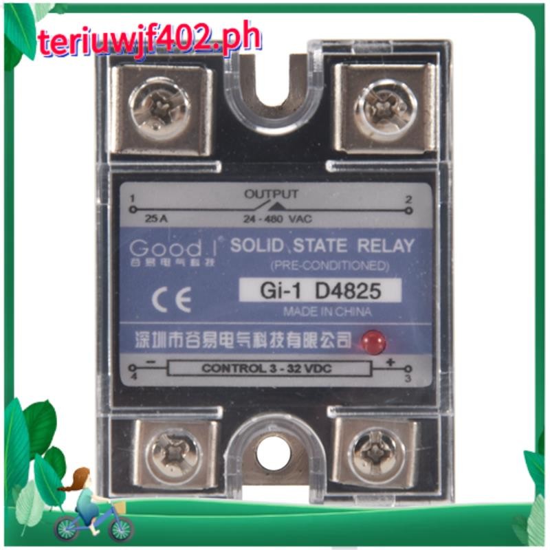 SSR 25A 3-32V DC To 24-480V AC Single Phase Solid State Relay DC ...
