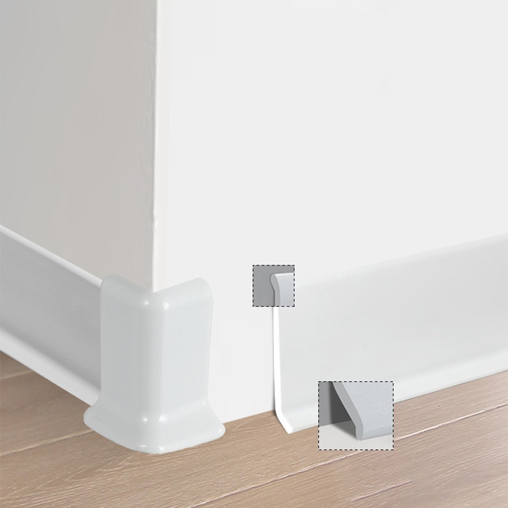 PVC Baseboard Trim 5m with Adhesive Flexible Design for Various ...