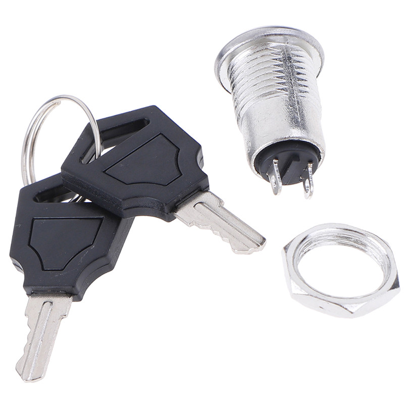 gongjing3 1pc 12mm Mini Key Switch ON/OFF Lock Switch KS-02 KS02 ...