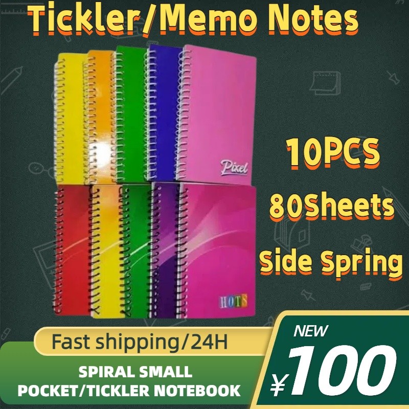 10PCS SPIRAL SMALL POCKET/TICKLER NOTEBOOK HOTS BRAND OR PIXEL BRAND ...