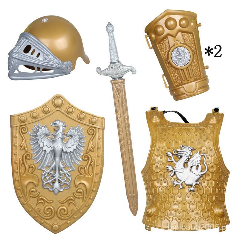 Children and boys toy sword combination sword toy armor warrior props ...