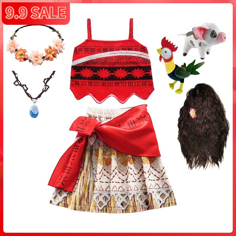 Kids Moana Christmas Costume Princess Dress Moana Girls Party Costume ...