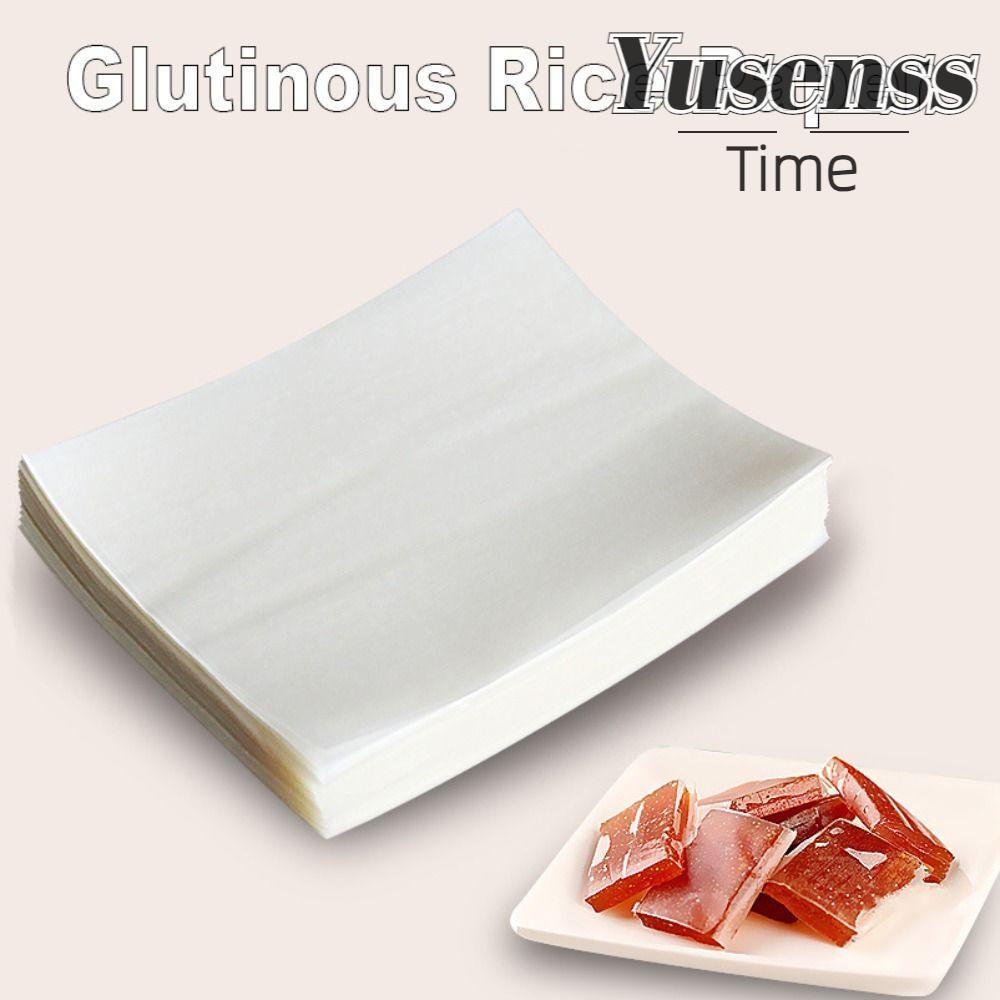 YUSENSS 500PCS Glutinous Rice Paper Edible Sugar Coated Transparent ...