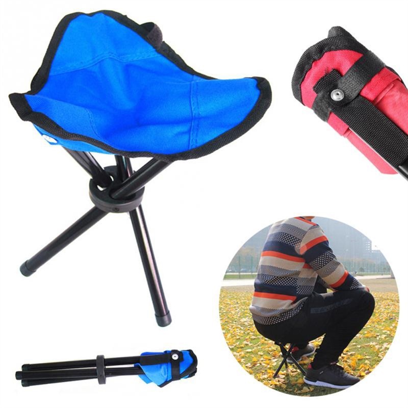 Outdoor Portable Folding Triangle Chair Bench Fishing Stool Travel ...