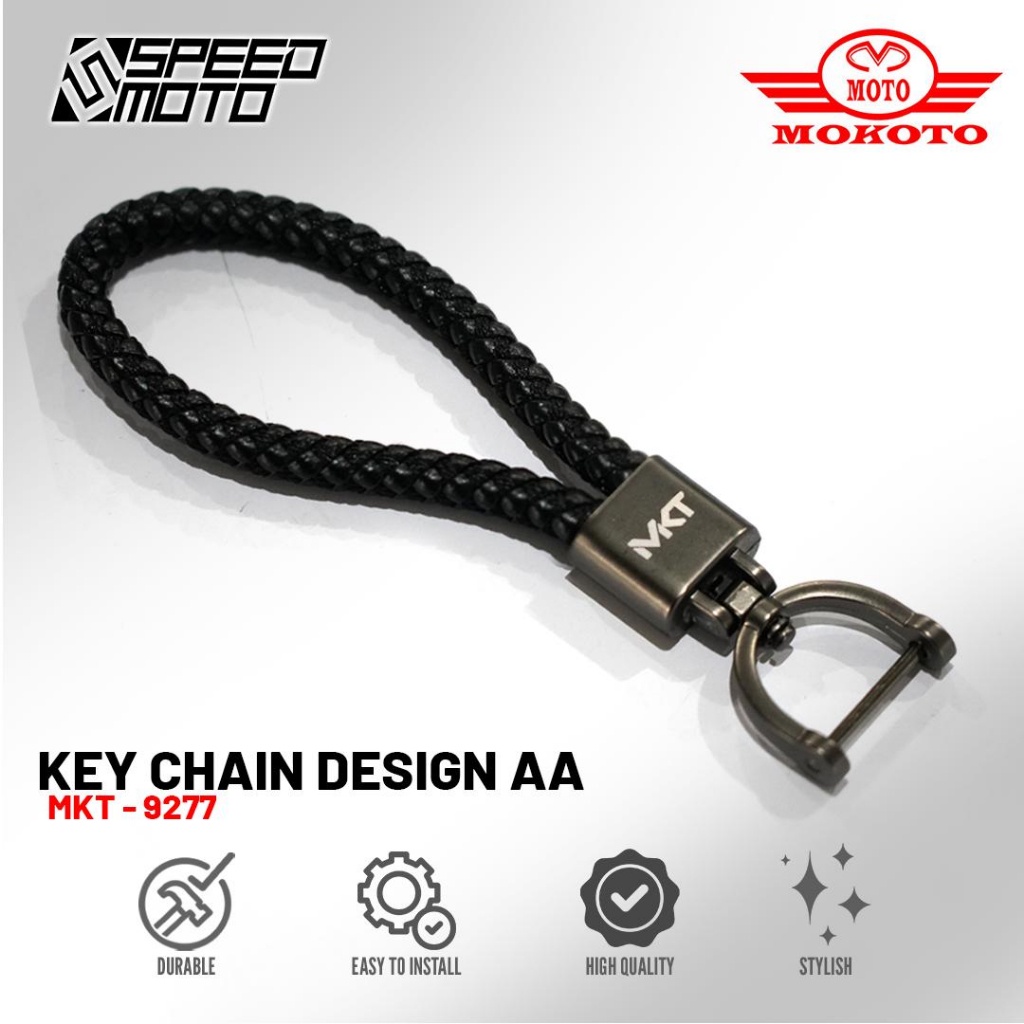 MOKOTO BRAIDED LEATHER KEYCHAIN MKT-9277 DESIGN AA UNIVERSAL WRISTBAND ...