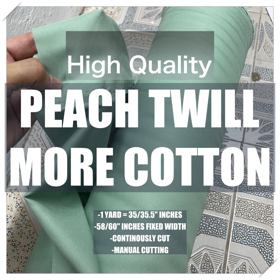 Peach Twill Cotton Hight Quality Fabric Cloth Per Yard 35/35.5 Inches ...