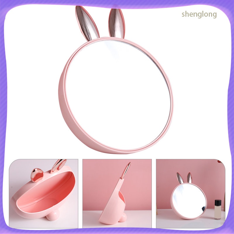 Cute Makeup Mirror Kawaii Bunny Countertop Girls Desk Student | Shopee ...